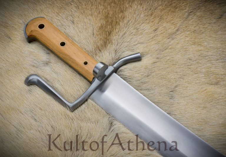 Landsknecht Emporium - Gustav Messer with Scabbard - Beechwood Grip ...