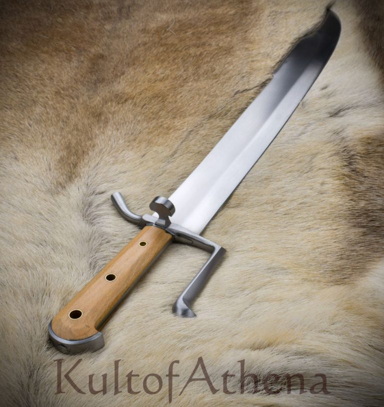 Landsknecht Emporium - Gustav Messer with Scabbard - Beechwood Grip ...