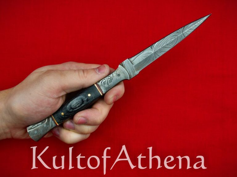 Devil's Edge - Damascus Blade Boot Knife - Kult of Athena