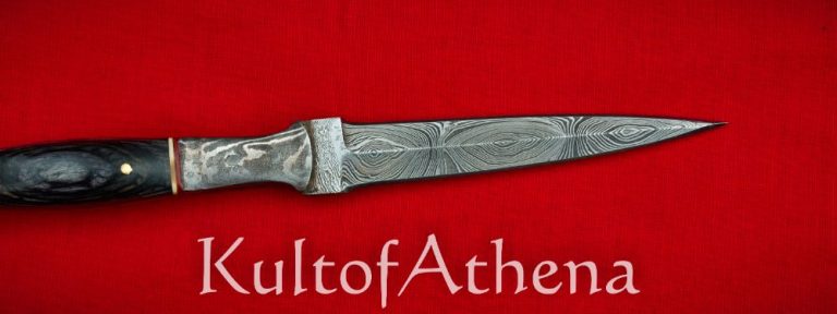 Devil's Edge - Damascus Blade Boot Knife - Kult of Athena