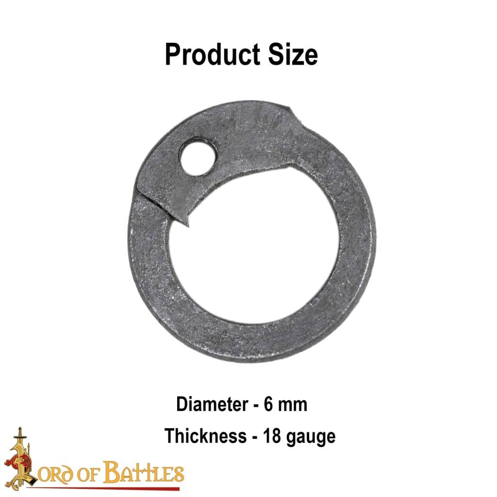DFNM 1 kg Loose Chainmail Rings - Mild Steel Dome Riveted Flat Rings ...