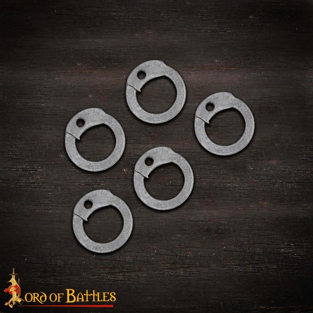 DFNM 1 kg Loose Chainmail Rings - Mild Steel Dome Riveted Flat Rings ...