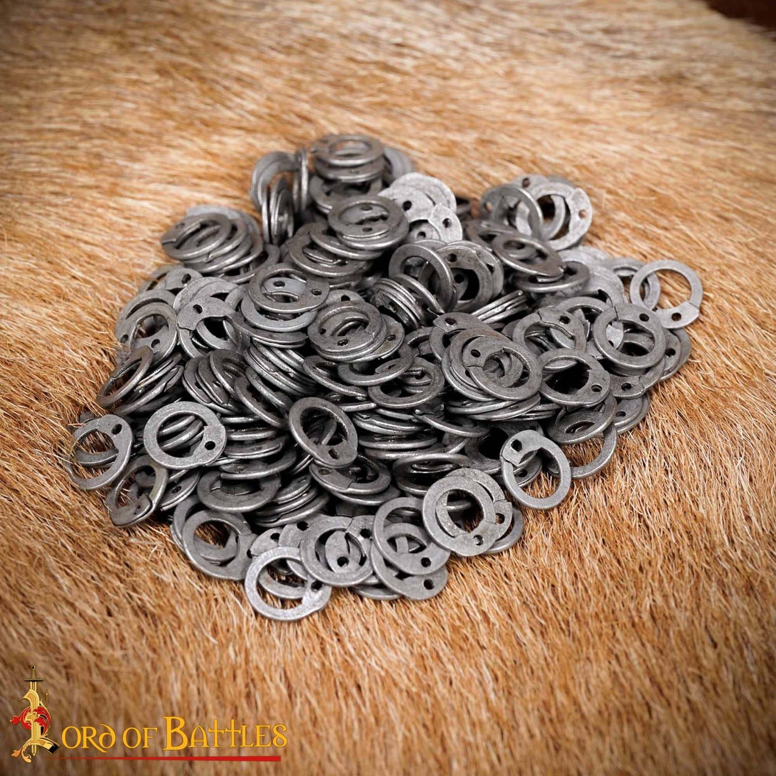 DFNM 1 kg Loose Chainmail Rings - Mild Steel Dome Riveted Flat Rings ...